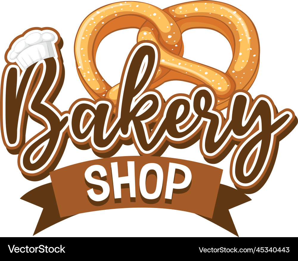 Bakery shop text for banner or poster design Vector Image