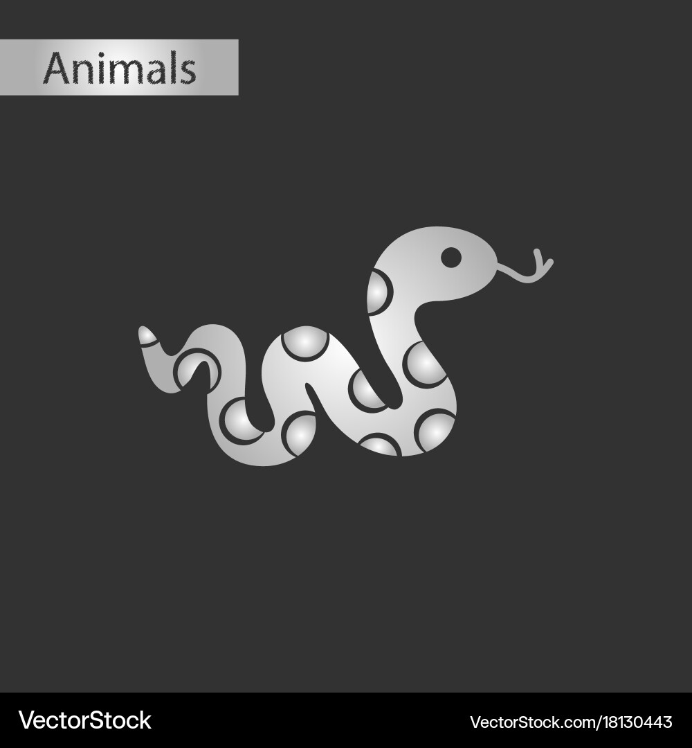 Black and white style icon reptile snake Vector Image