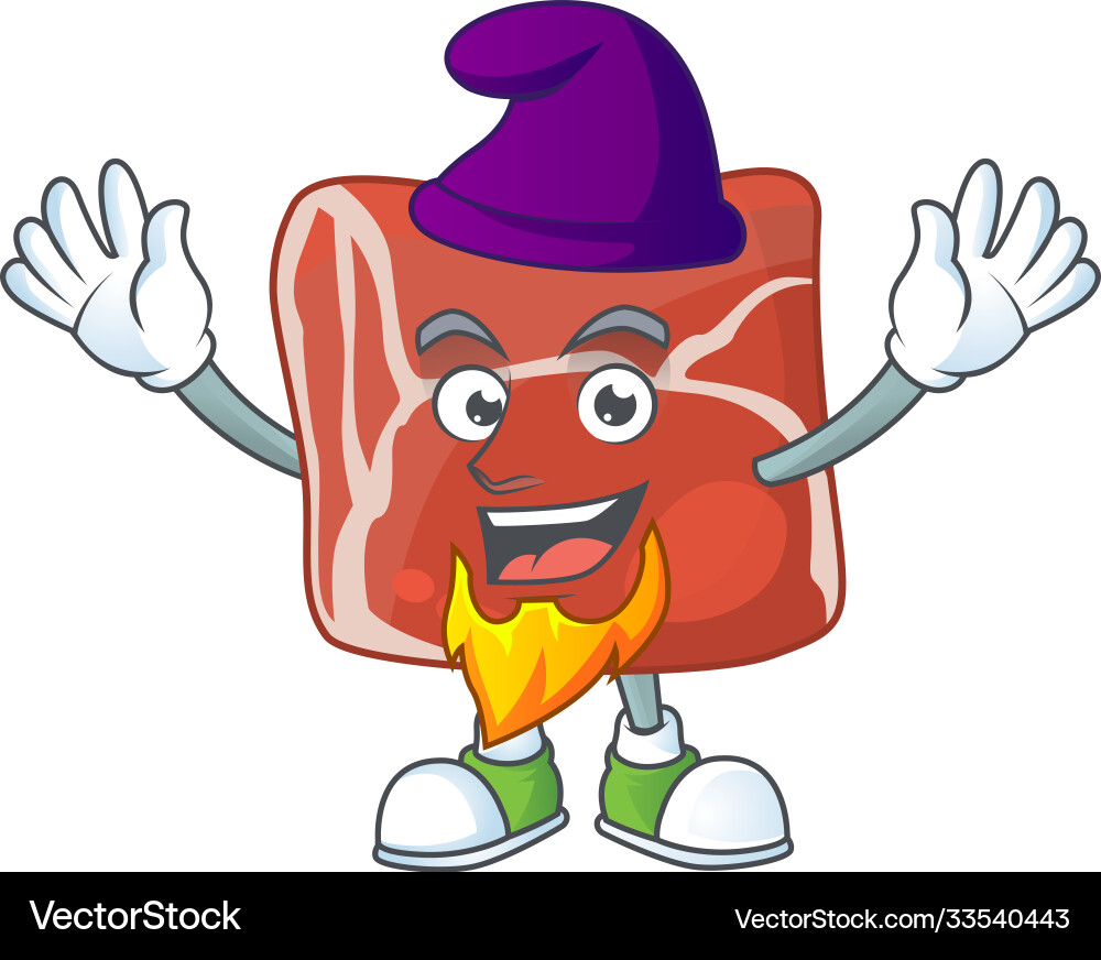 Cute cartoon design beef performed as an elf Vector Image