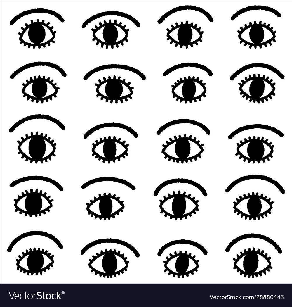 Eye seamless pattern Royalty Free Vector Image