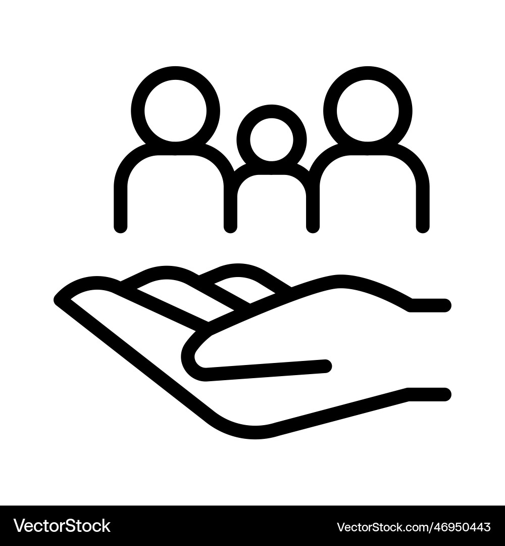 Family insurance icon Royalty Free Vector Image