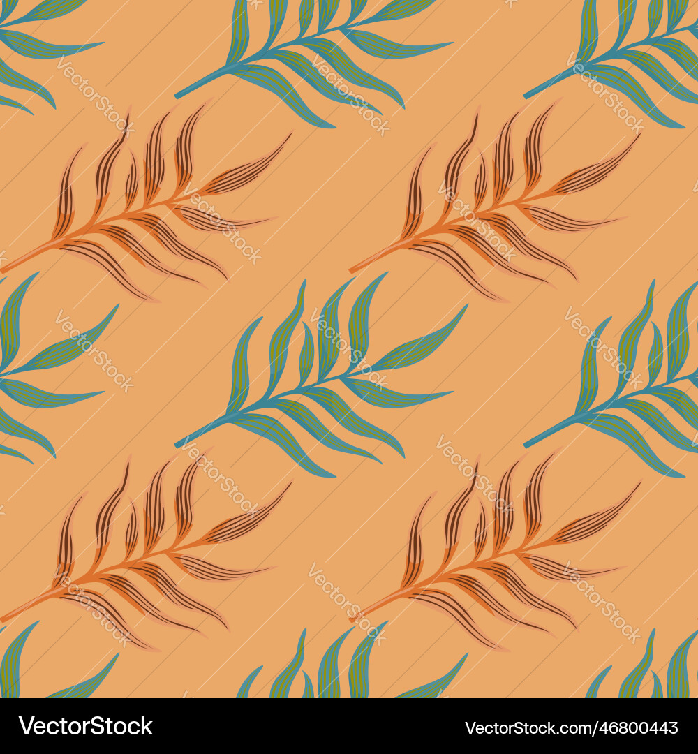 Fern leaf wallpaper abstract exotic plant Vector Image