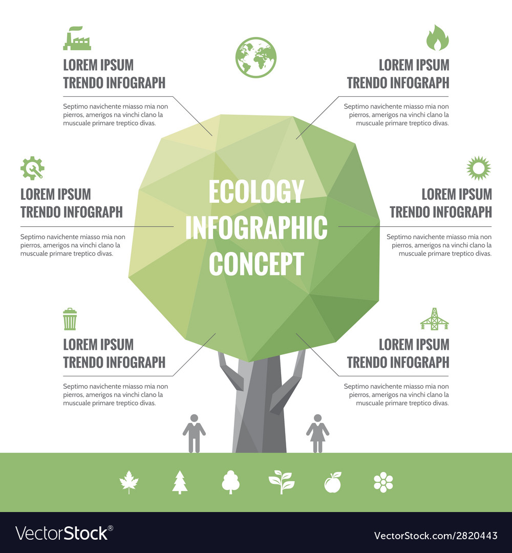 Infographic business concept of ecology Royalty Free Vector