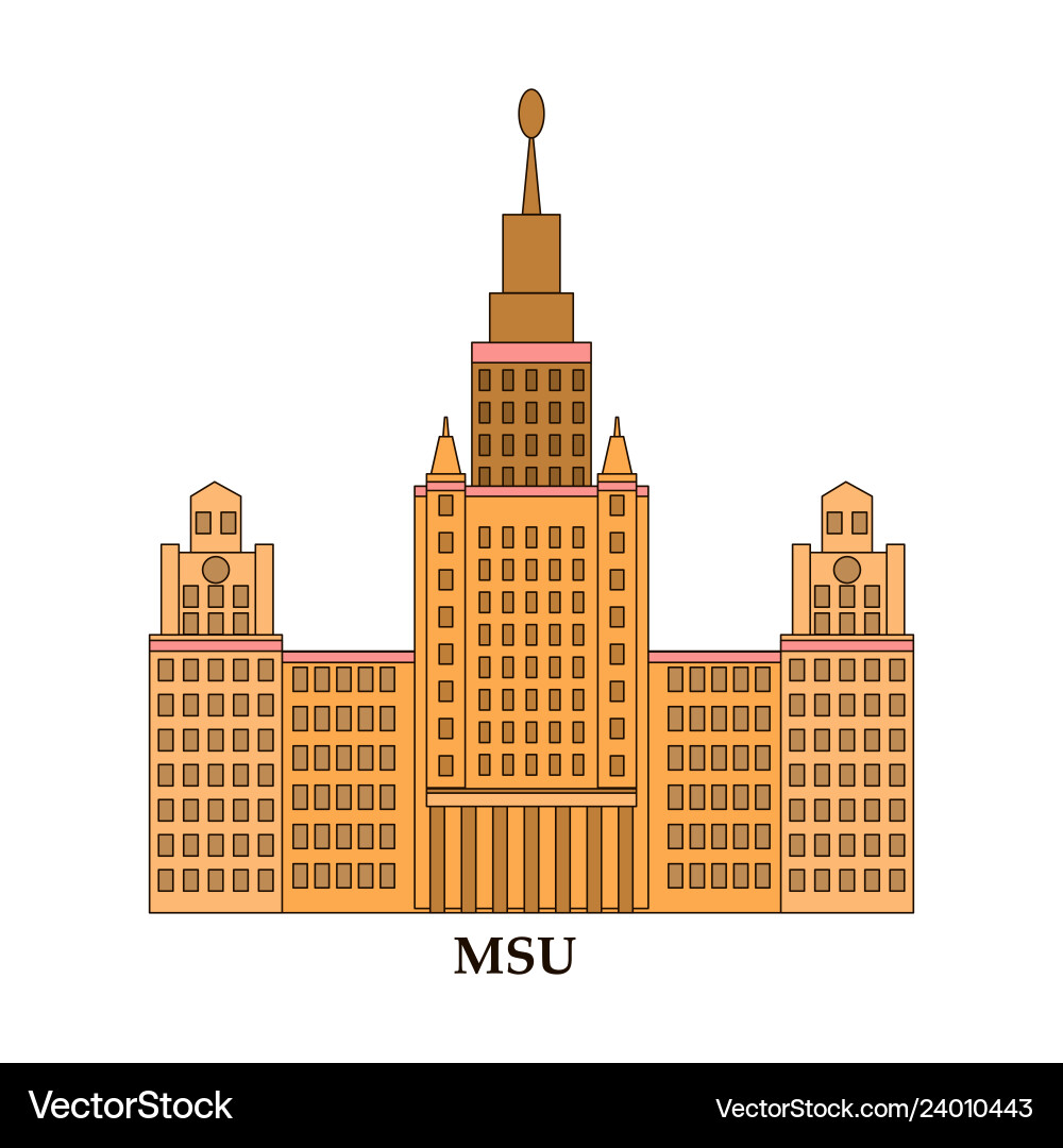 Msu moscow university Royalty Free Vector Image