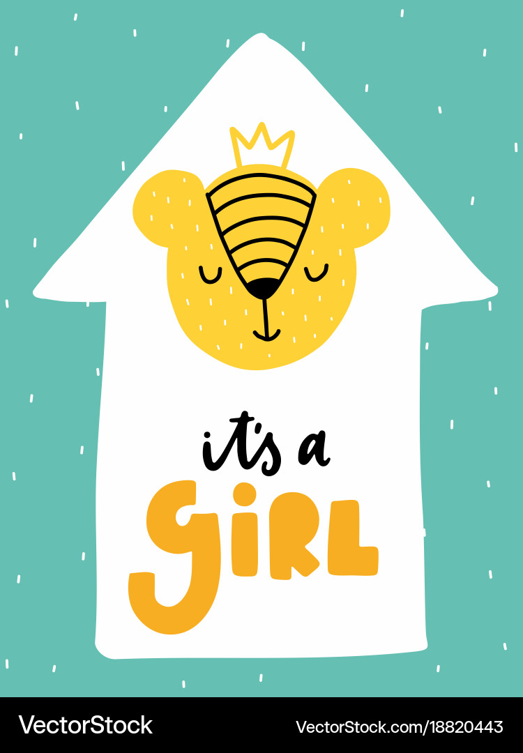 Scandinavian kids card Royalty Free Vector Image