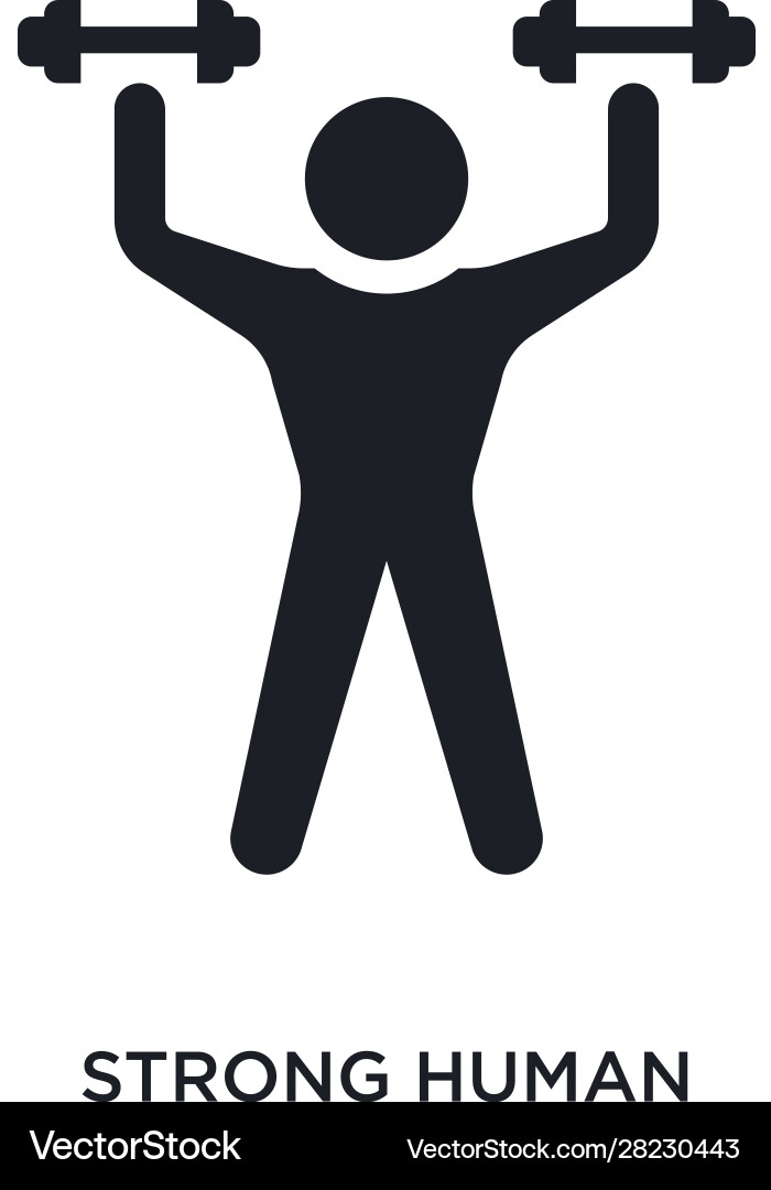 Strong human isolated icon simple element from Vector Image