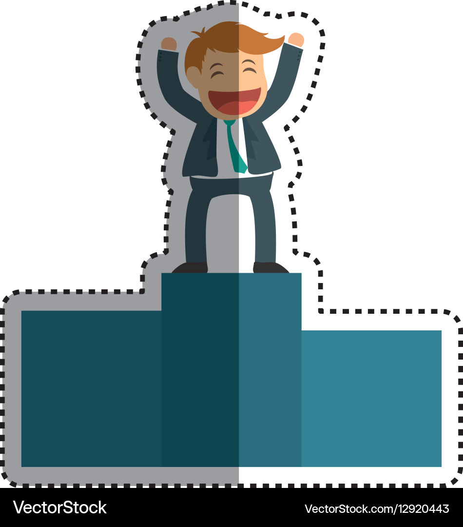Successful businessman cartoon Royalty Free Vector Image