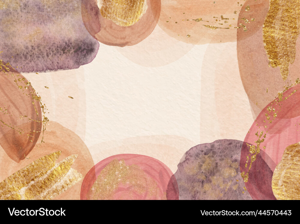 Watercolor abstract shapes background design Vector Image