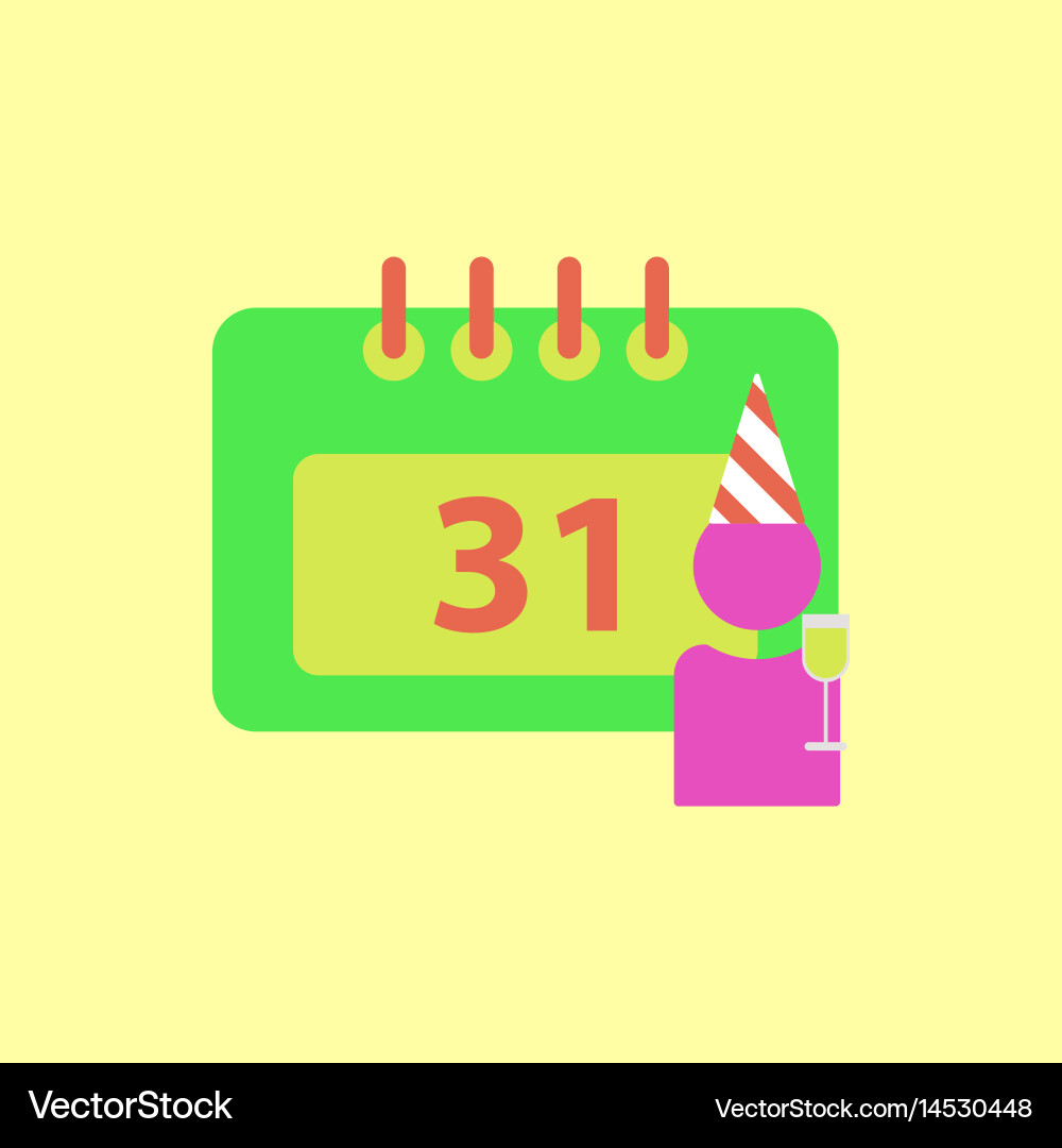 31st of december calendar Royalty Free Vector Image