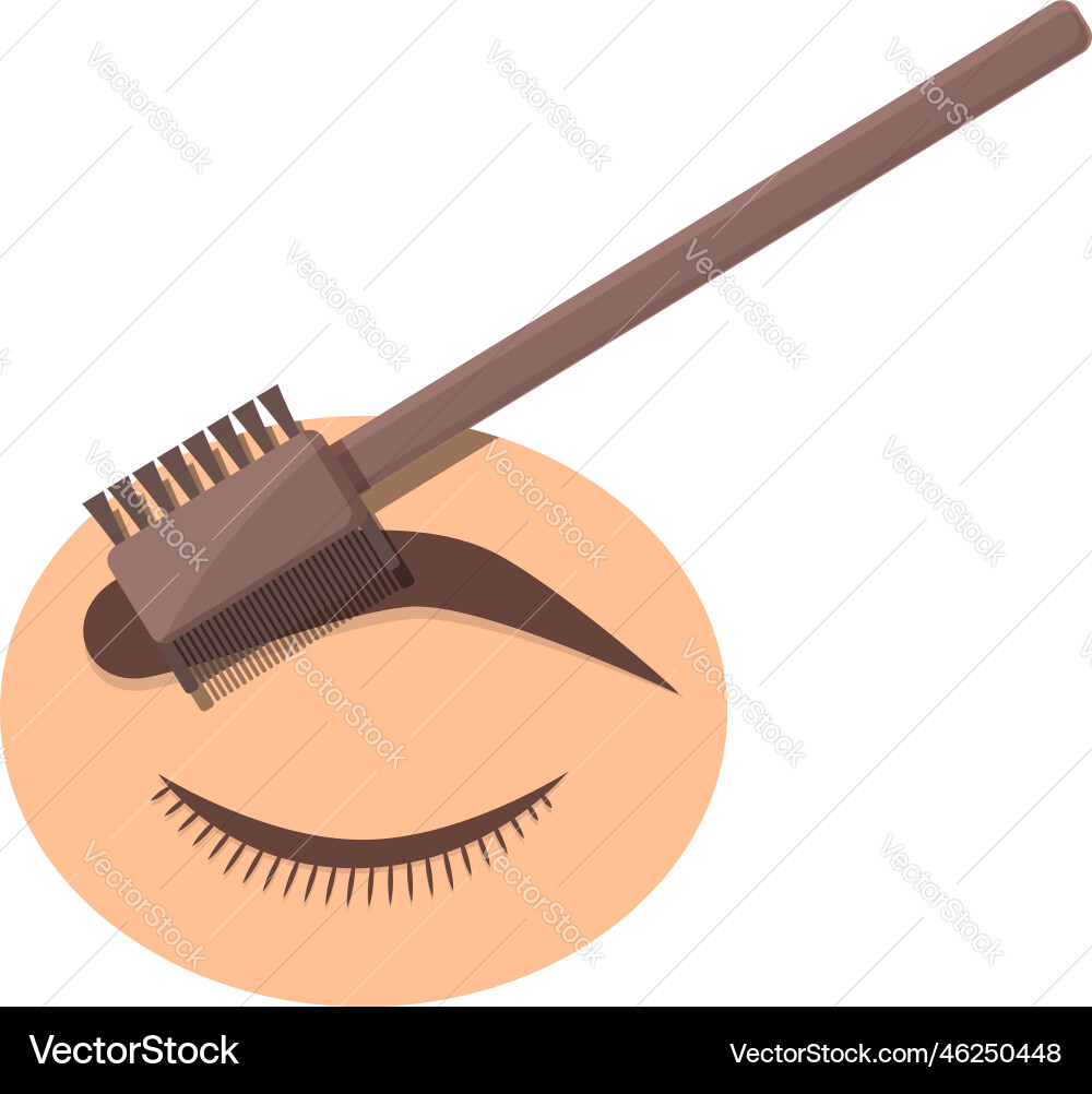 Care brow icon cartoon eye makeup Royalty Free Vector Image
