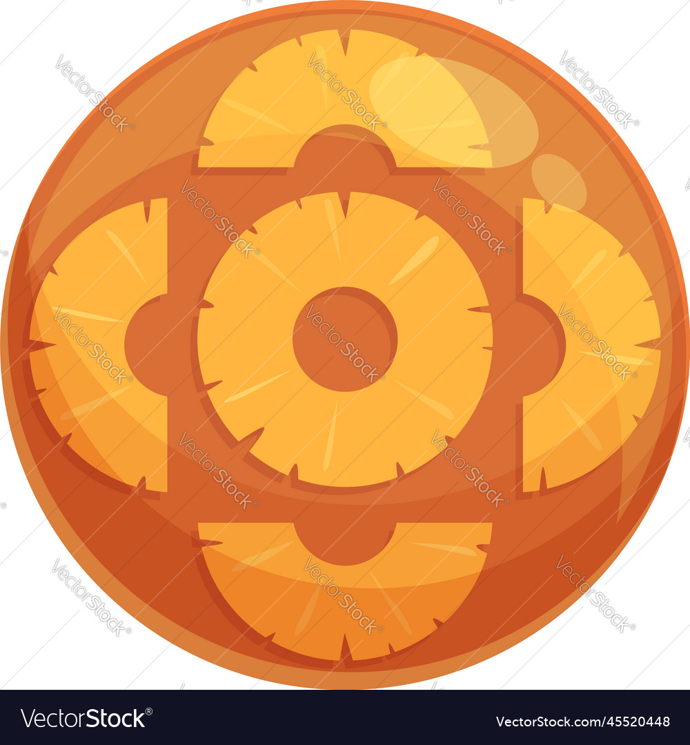 Cooking upside-down cake icon cartoon Royalty Free Vector