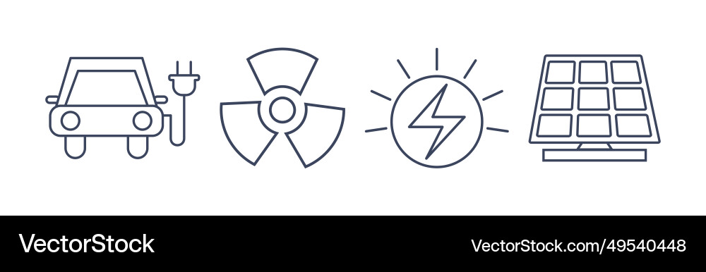 Ecology line icon as nature and environment Vector Image