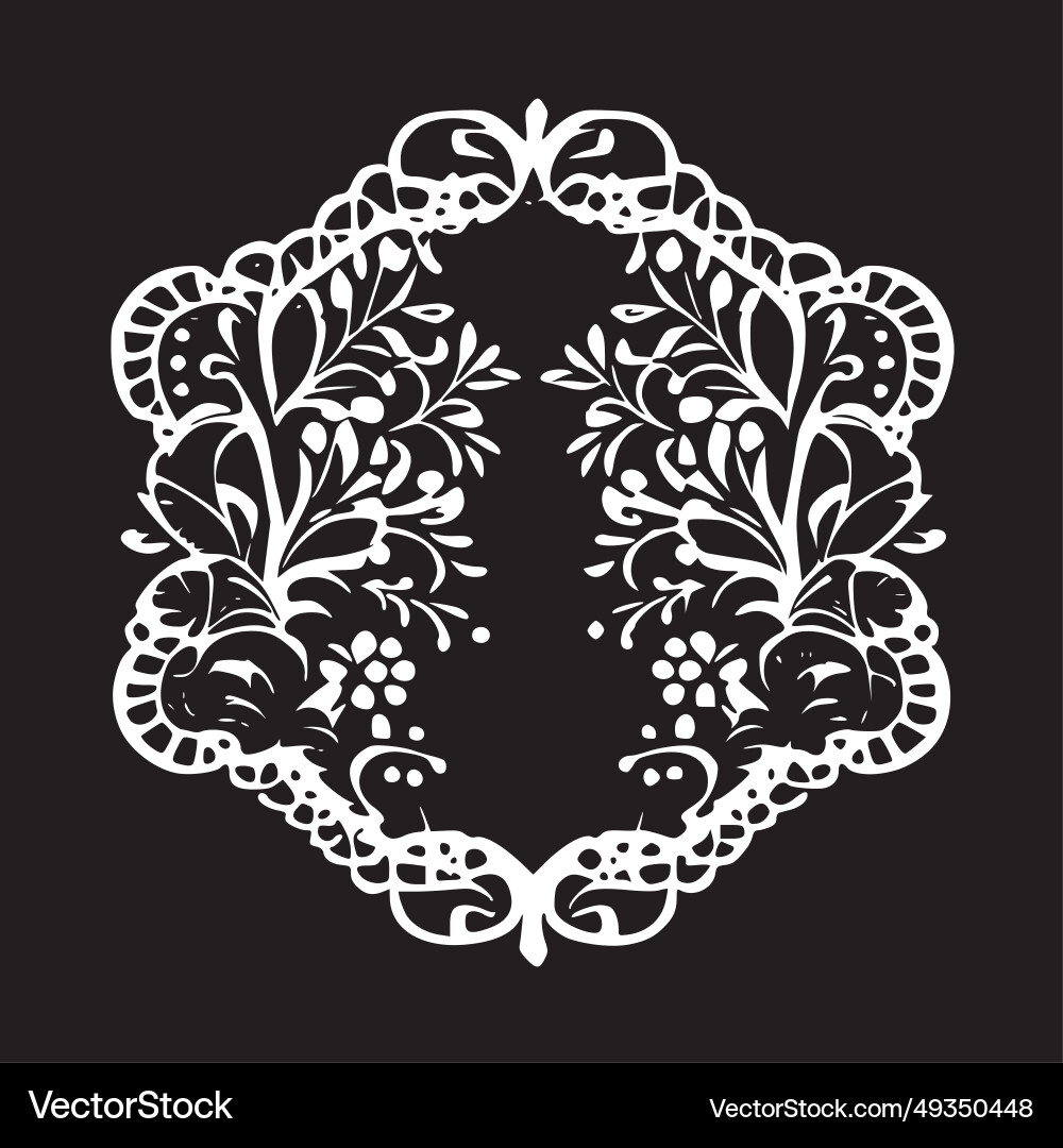 Lace - minimalist and simple silhouette Royalty Free Vector