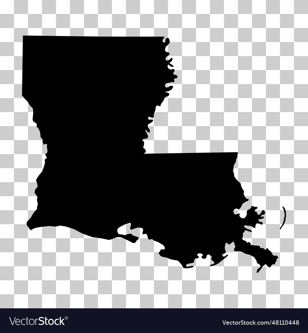 Louisiana map shape united states of america flat Vector Image