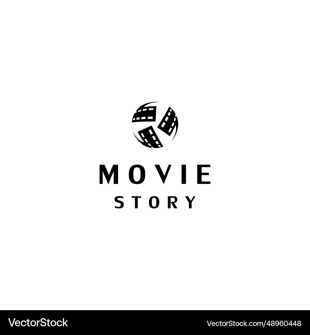 Movie story logo Royalty Free Vector Image - VectorStock