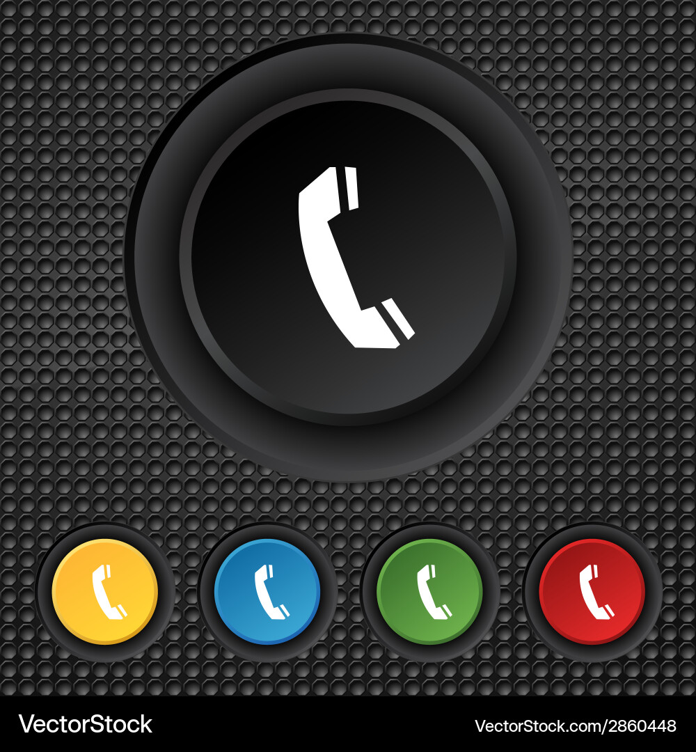 Phone sign icon support symbol call center set Vector Image