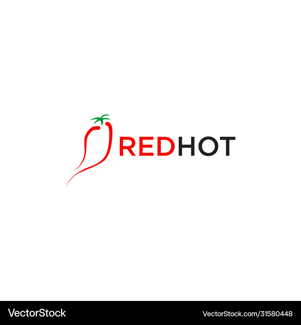 Red hot chili logo design template Royalty Free Vector Image