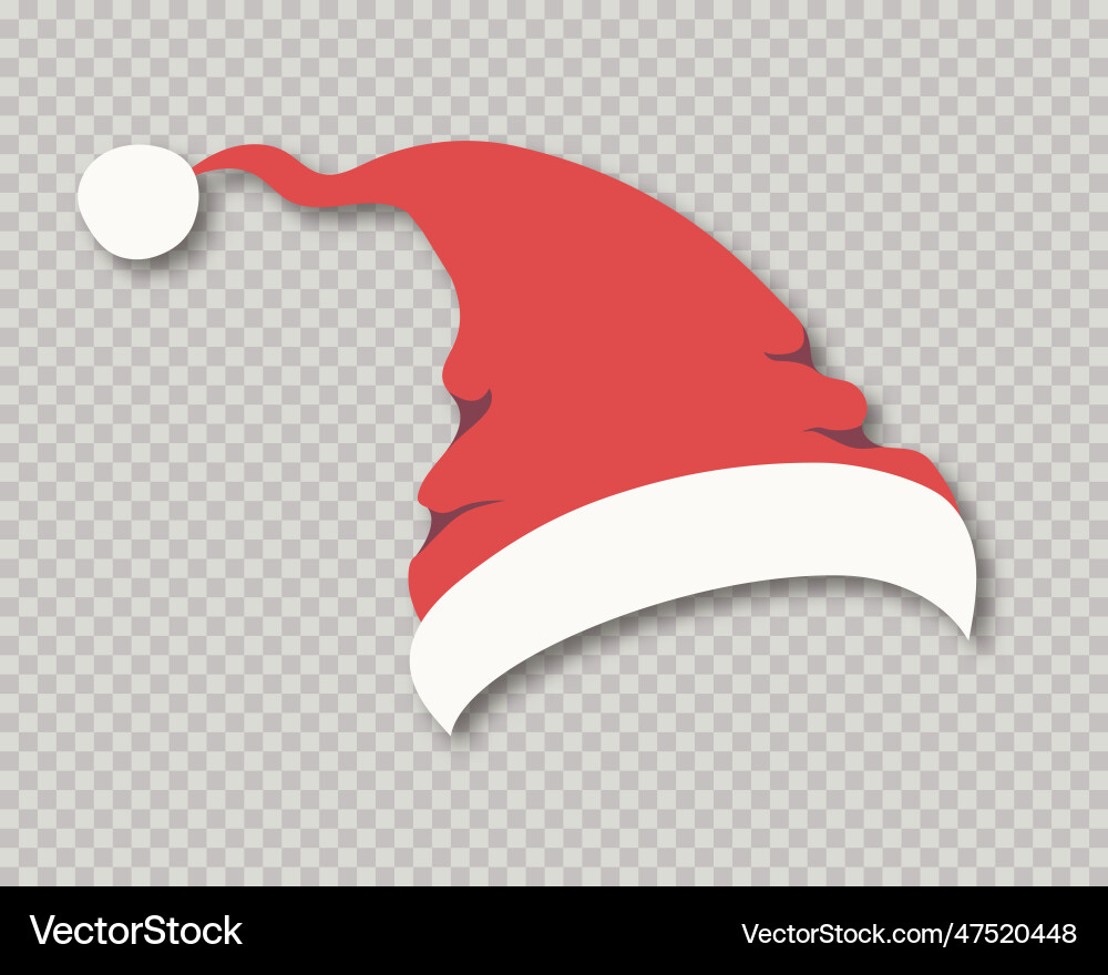 Santa hat isolated on background for party Vector Image
