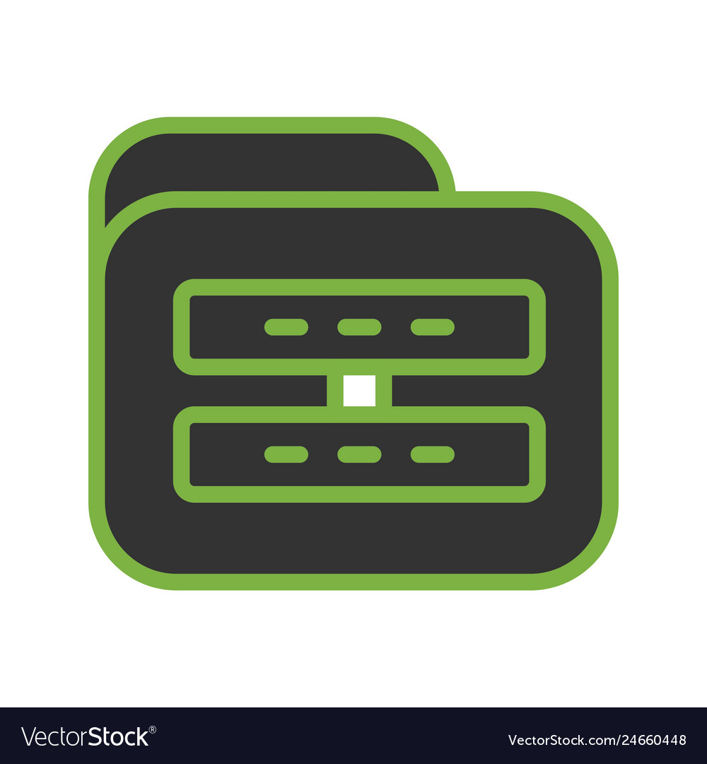 Server folder icon Royalty Free Vector Image - VectorStock
