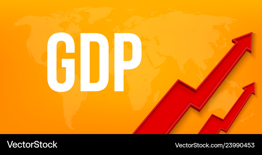 Creative of gdp - gross Royalty Free Vector Image