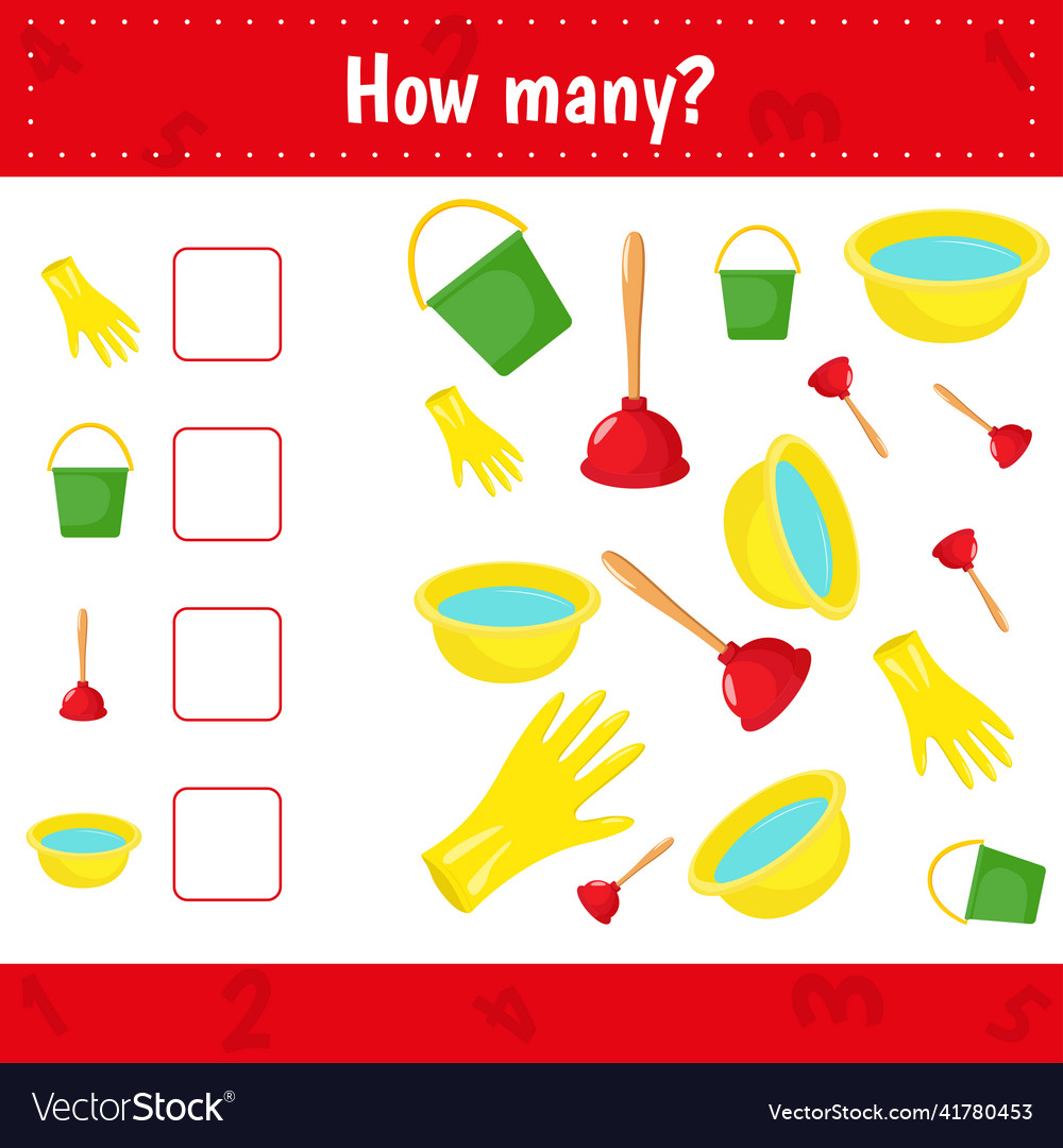 How many objects Royalty Free Vector Image - VectorStock