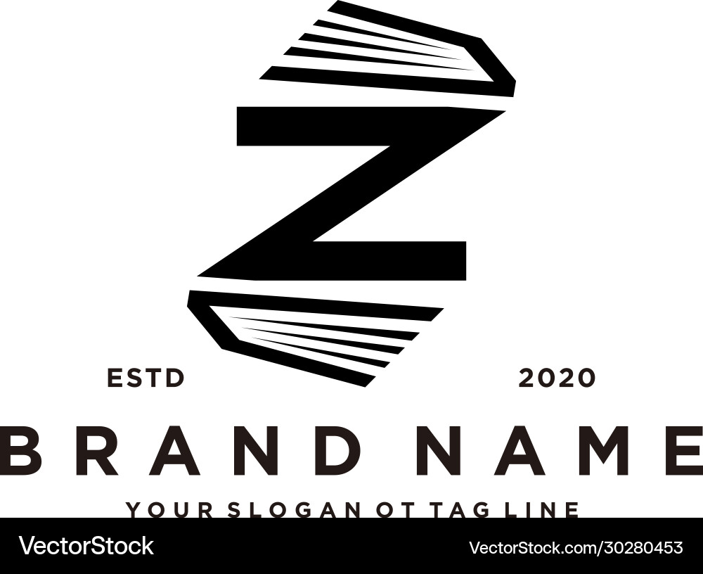 Letter z and book logo design Royalty Free Vector Image