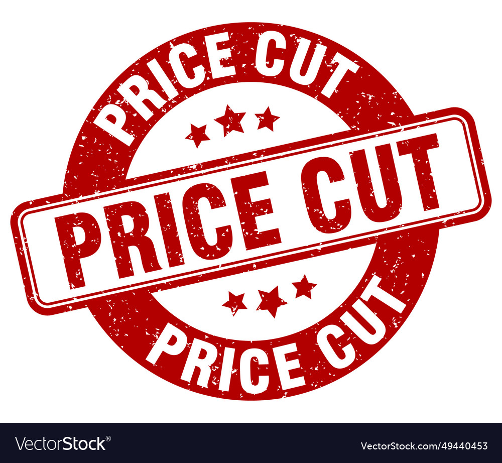 Price cut stamp price cut label round grunge sign Vector Image