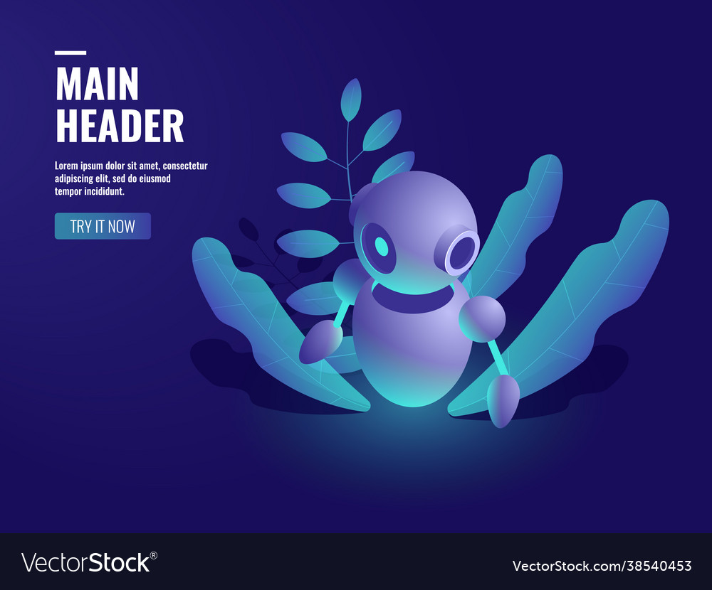 Program analyzing ai robot artificial Royalty Free Vector