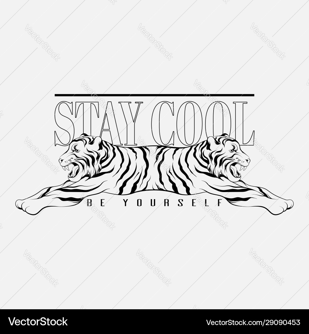 Stay cool be yourself hand drawn Royalty Free Vector Image