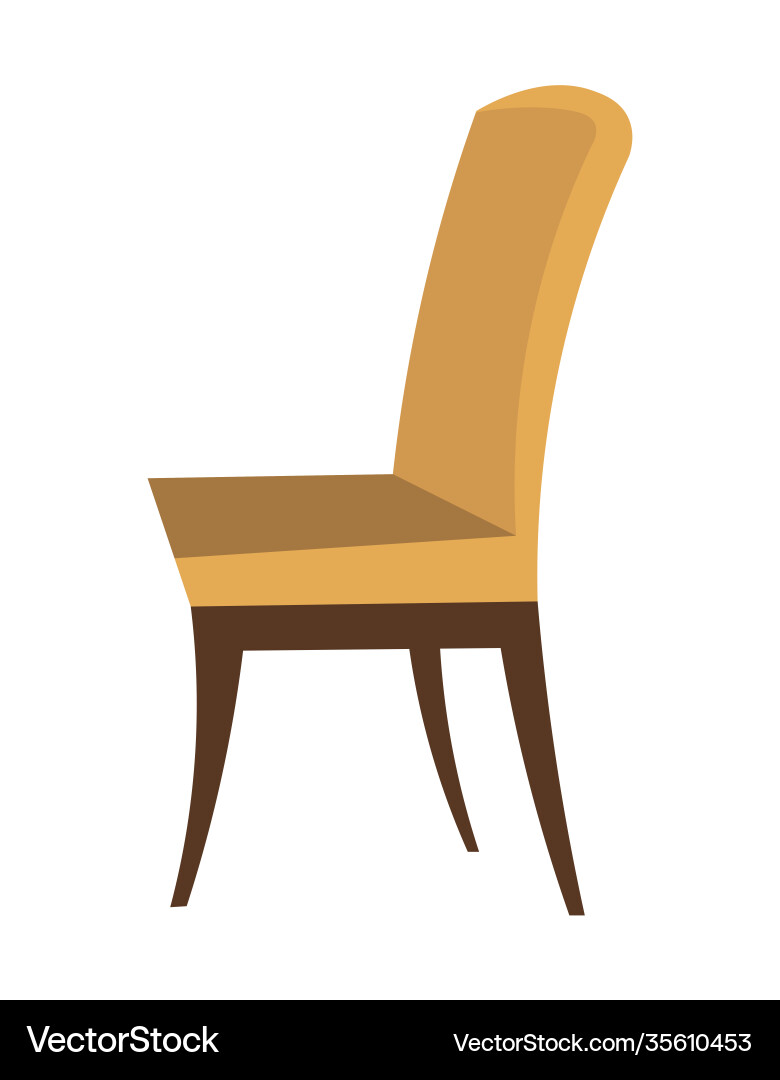 Yellow chair isolated on white background Vector Image