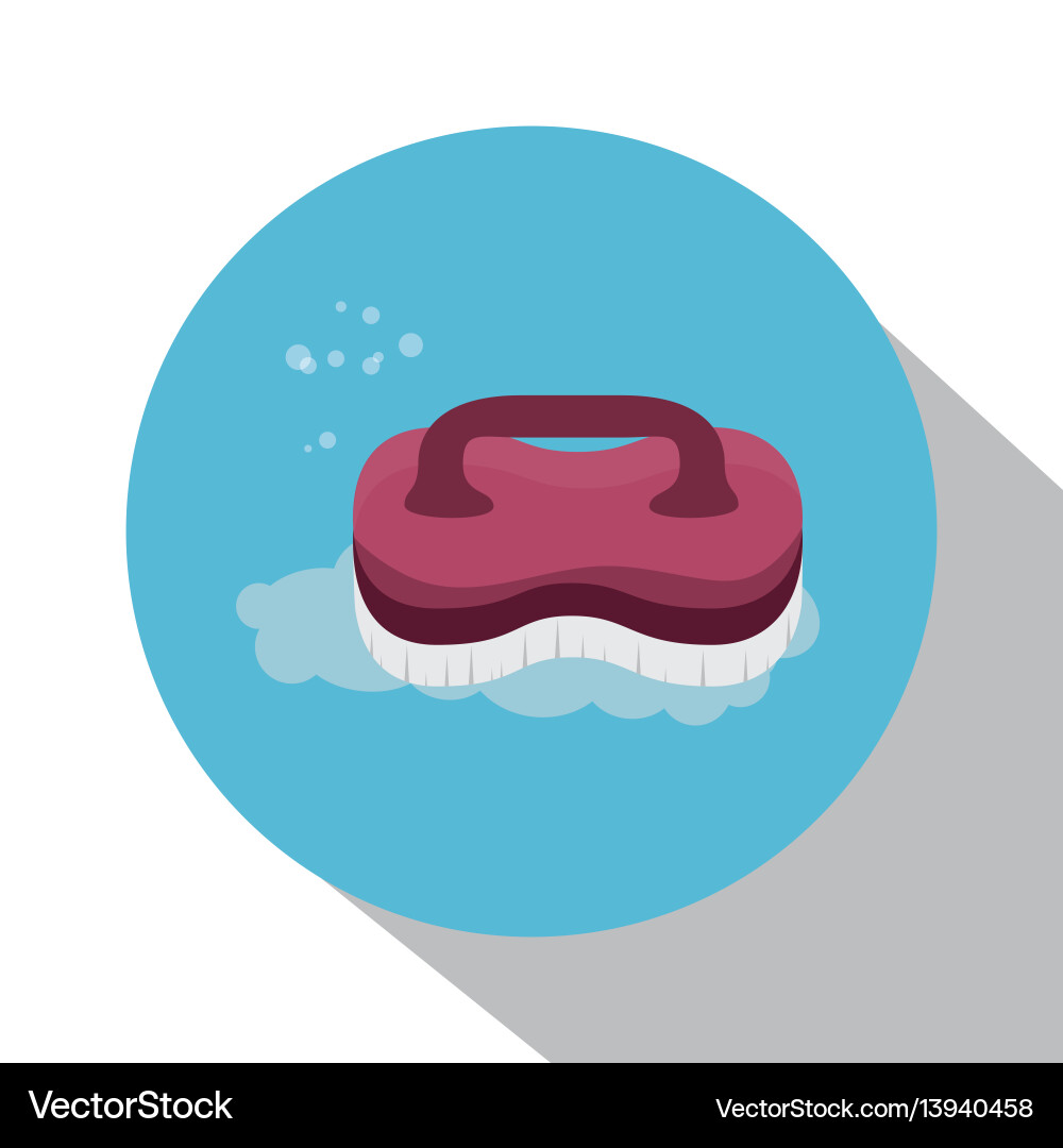 Brush laundry isolated icon Royalty Free Vector Image