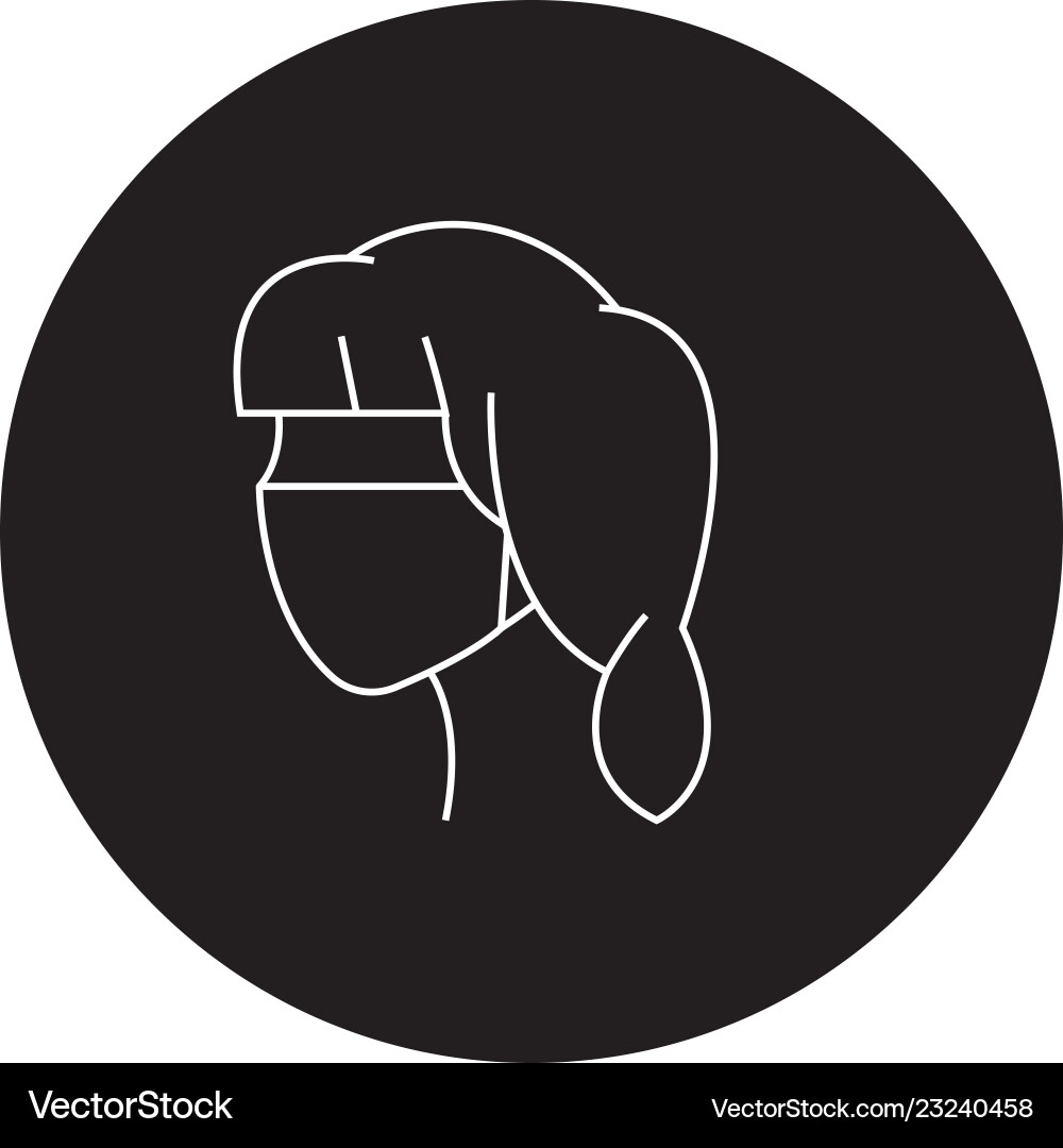 Face bandage black concept icon Royalty Free Vector Image