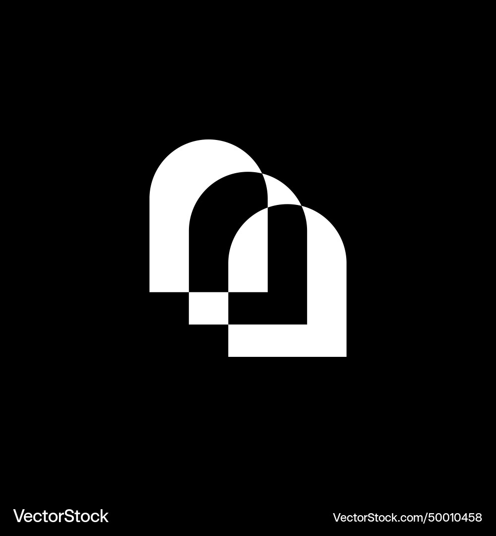 Niche door window shape logo icon Royalty Free Vector Image