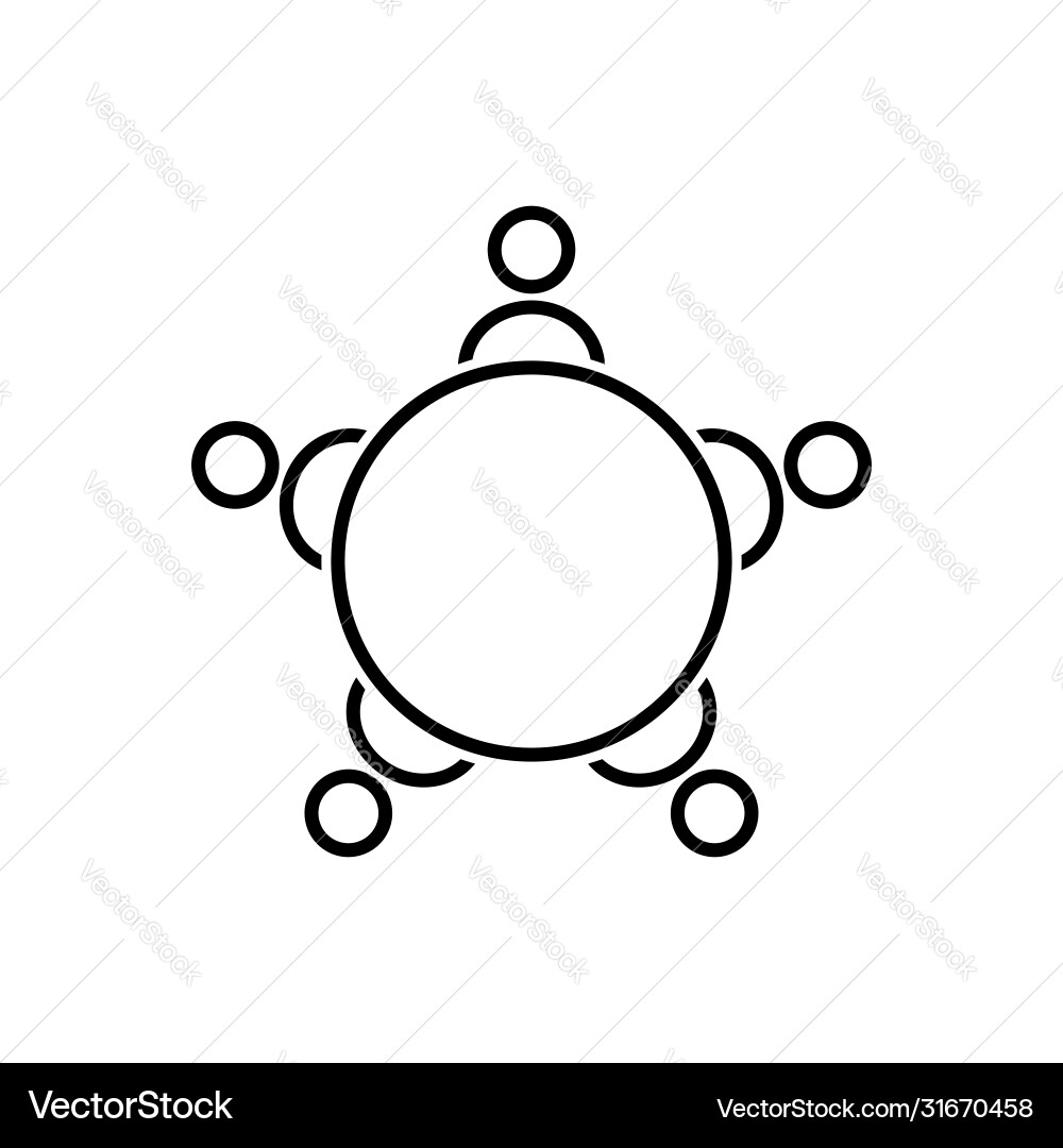 People at round table icon conference Royalty Free Vector