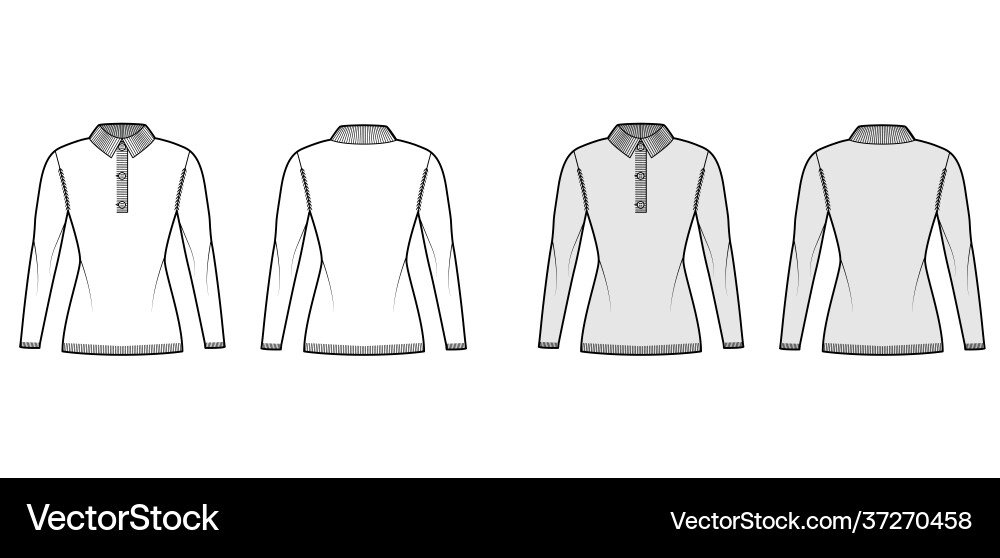 Polo sweater technical fashion Royalty Free Vector Image