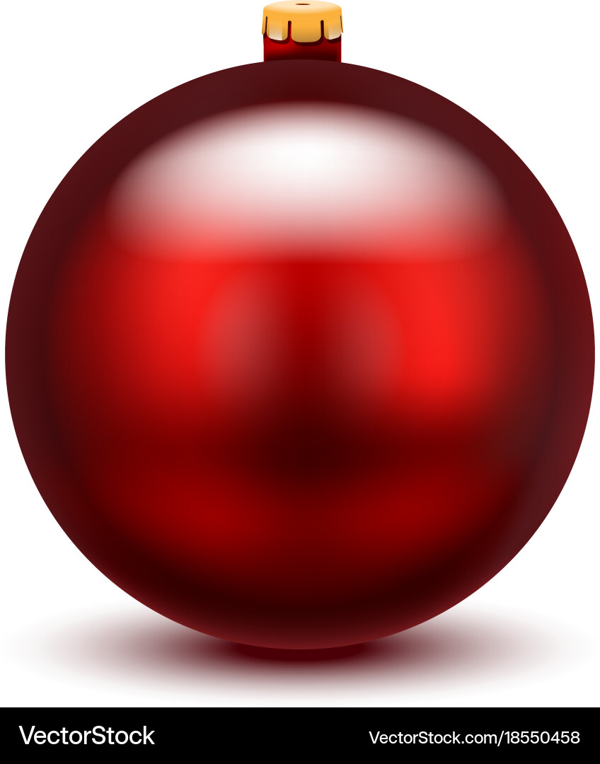 Red christmas ball Royalty Free Vector Image - VectorStock