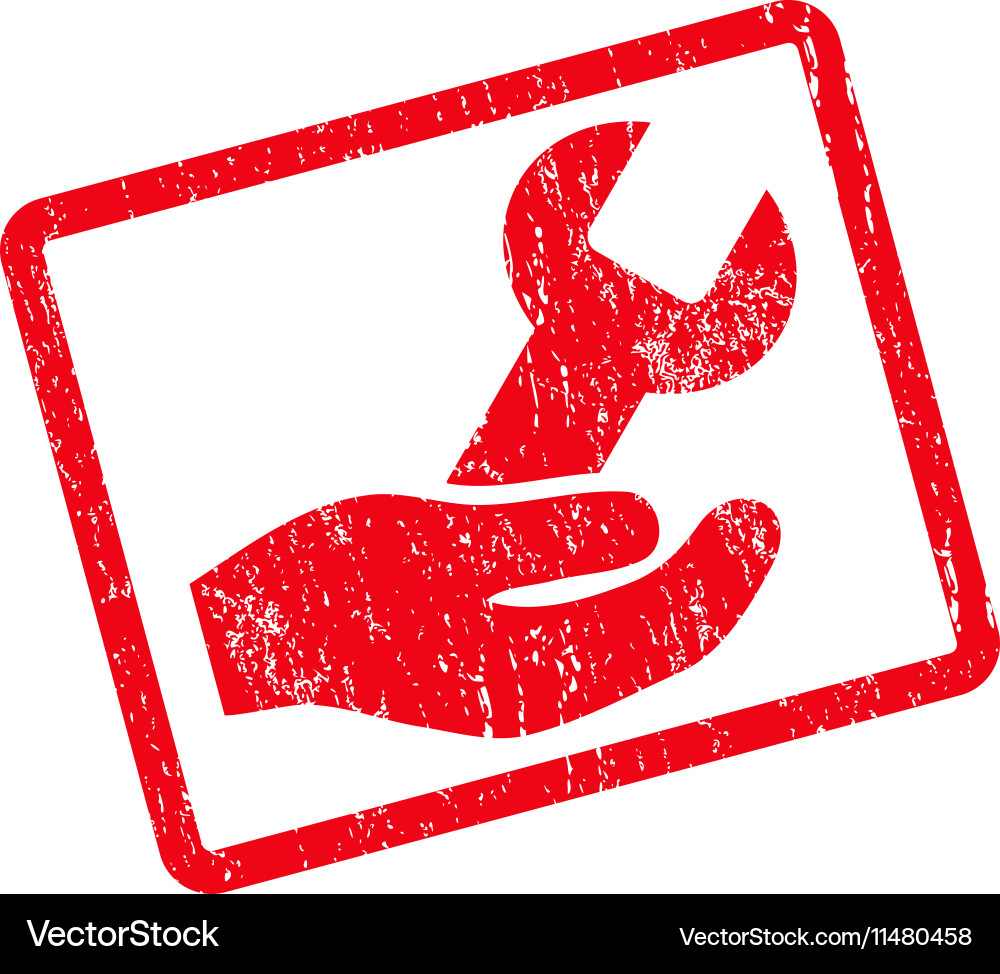 Repair service icon rubber stamp Royalty Free Vector Image