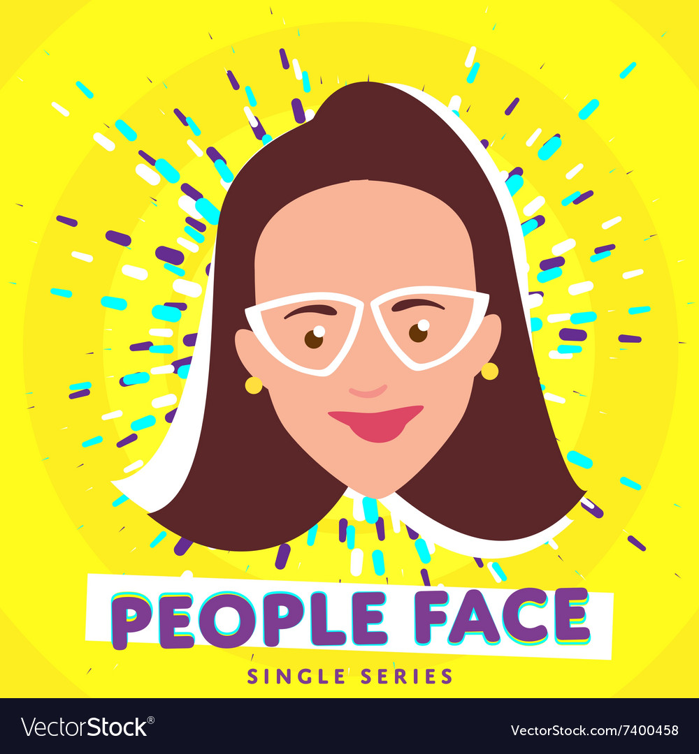 Smiling people face Royalty Free Vector Image - VectorStock