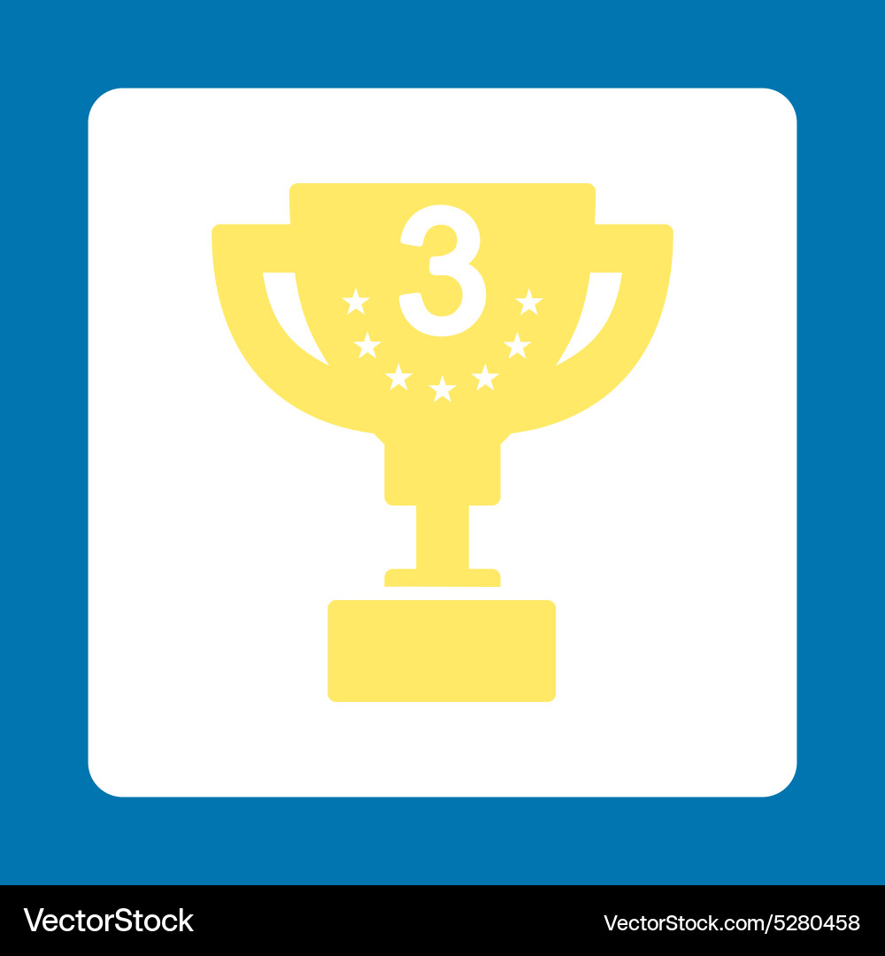 Third prize icon from award buttons overcolor set Vector Image