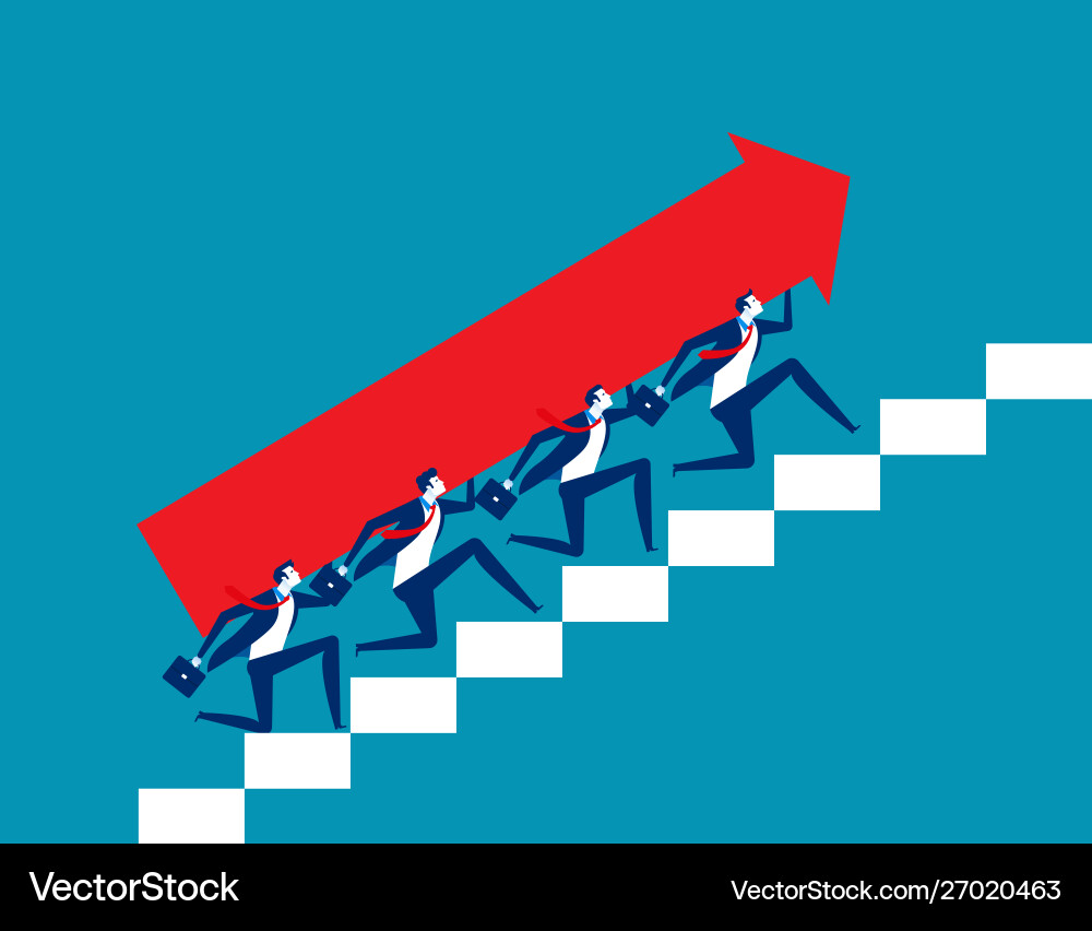 Business team togetherness concept Royalty Free Vector Image