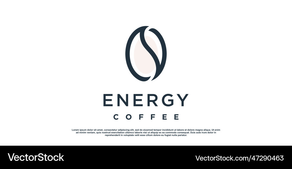 Coffee energy logo design with simple and unique Vector Image