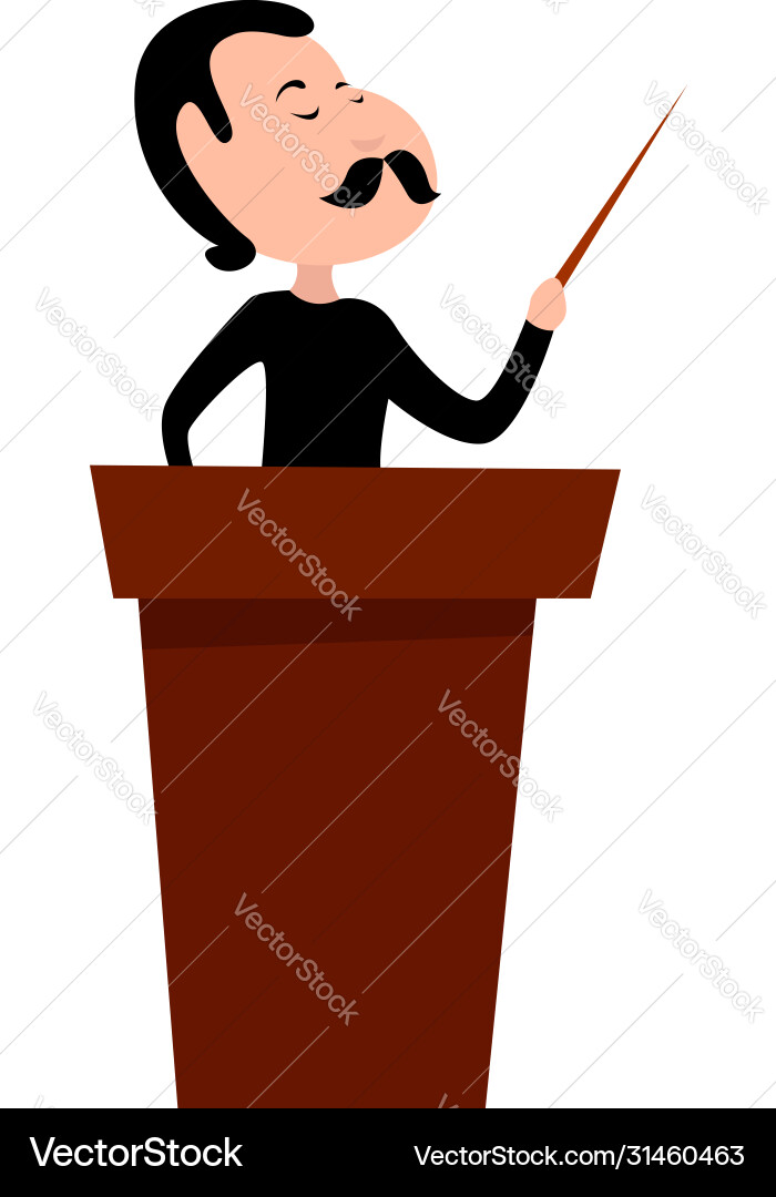 Conducting on white background Royalty Free Vector Image