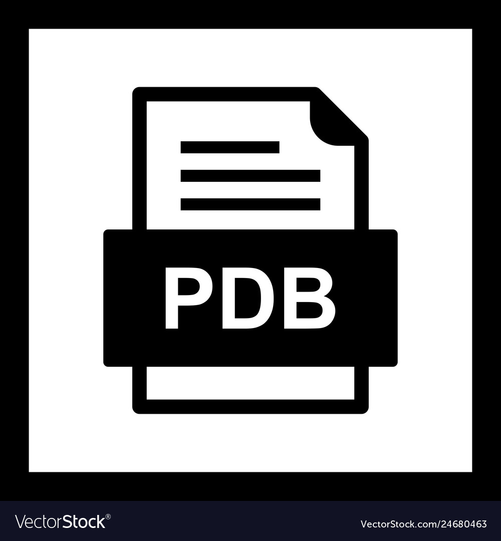 Pdb File Document Icon Royalty Free Vector Image