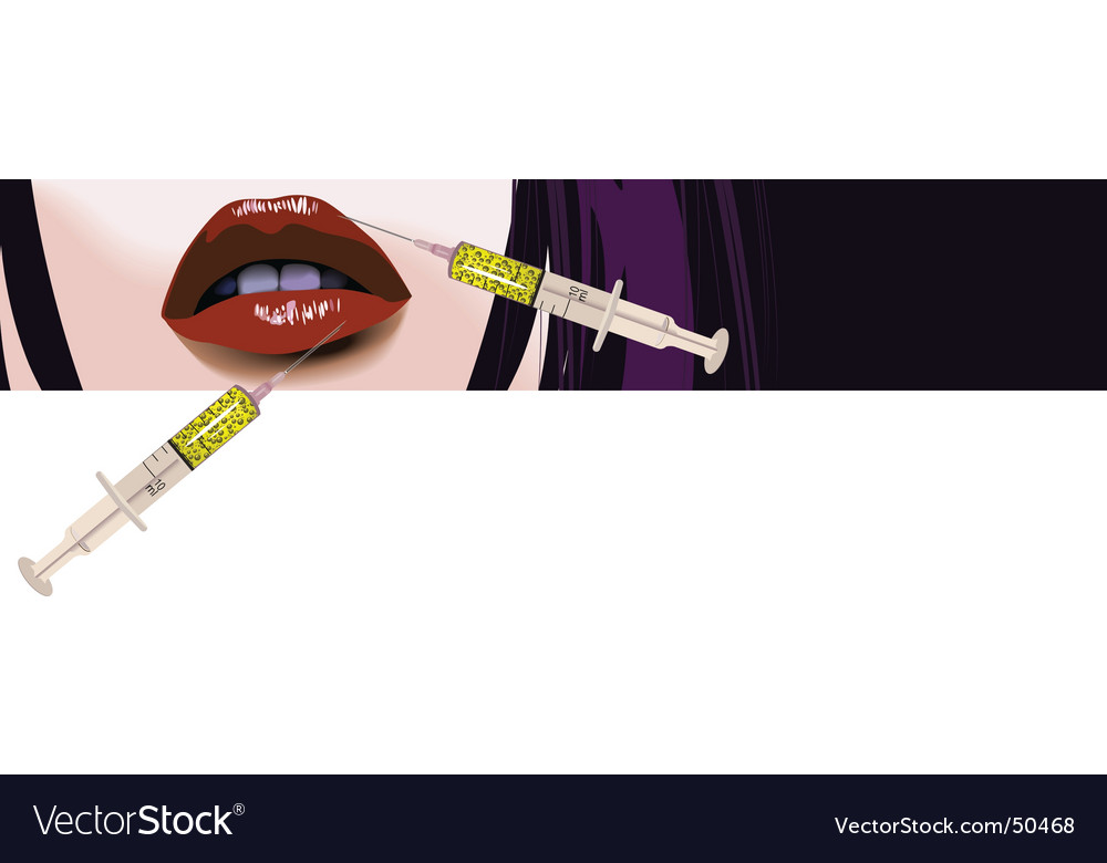 Botox lips Royalty Free Vector Image - VectorStock