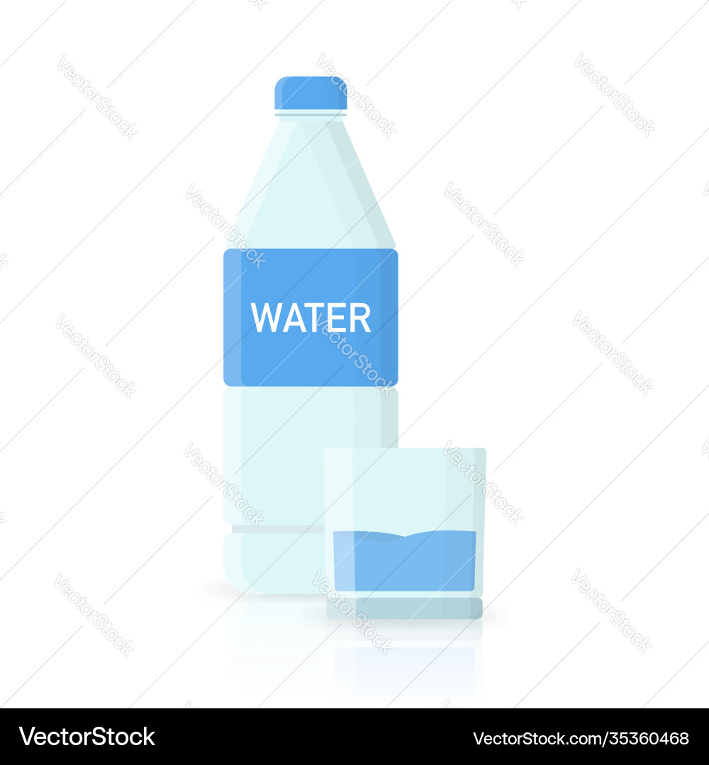 Bottle water icon in flat style isolated Vector Image