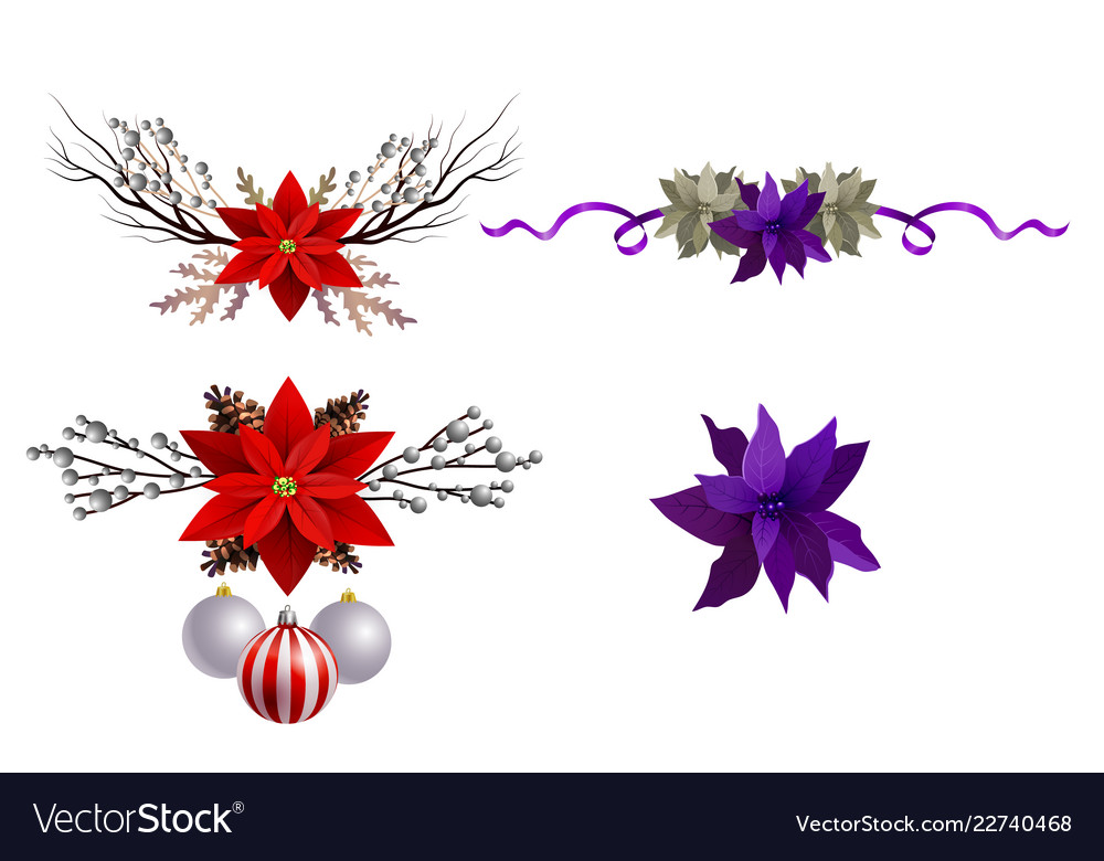 Christmas decoration set Royalty Free Vector Image