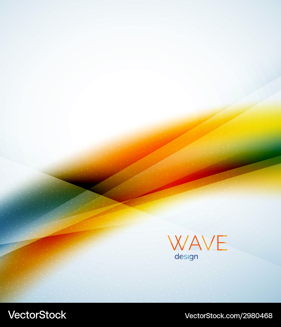 Flowing wave of blending colors Royalty Free Vector Image