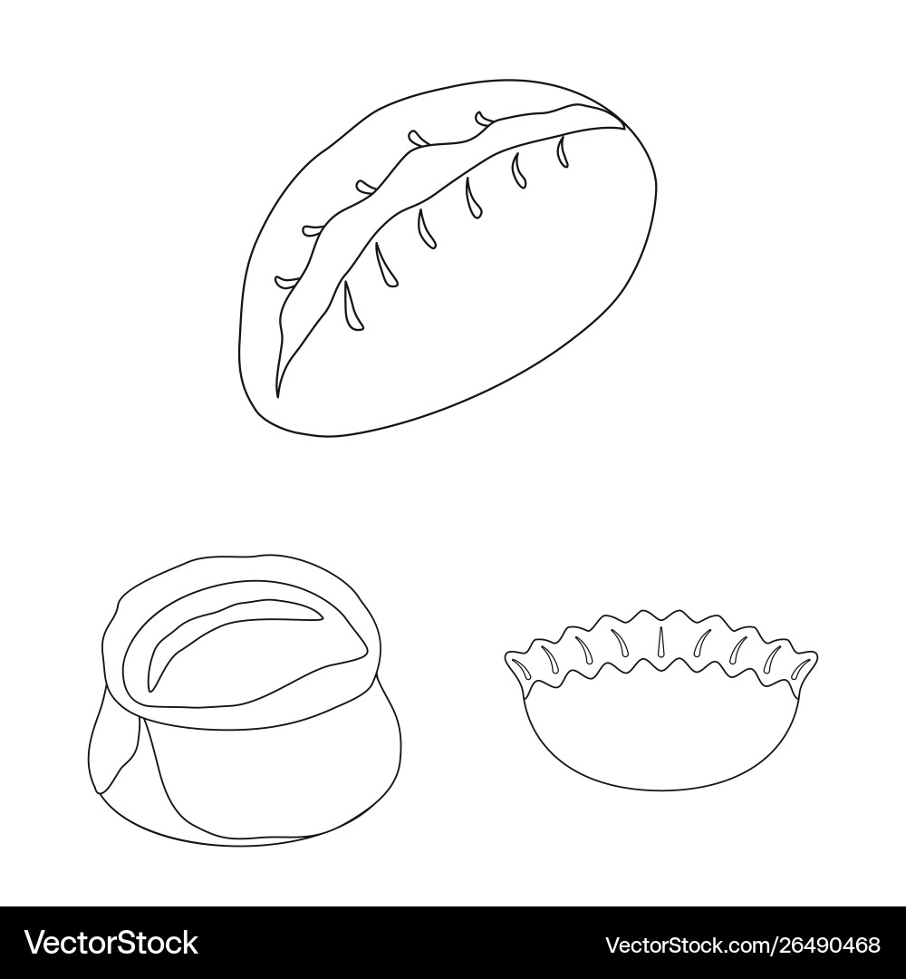Food and dish sign set Royalty Free Vector Image