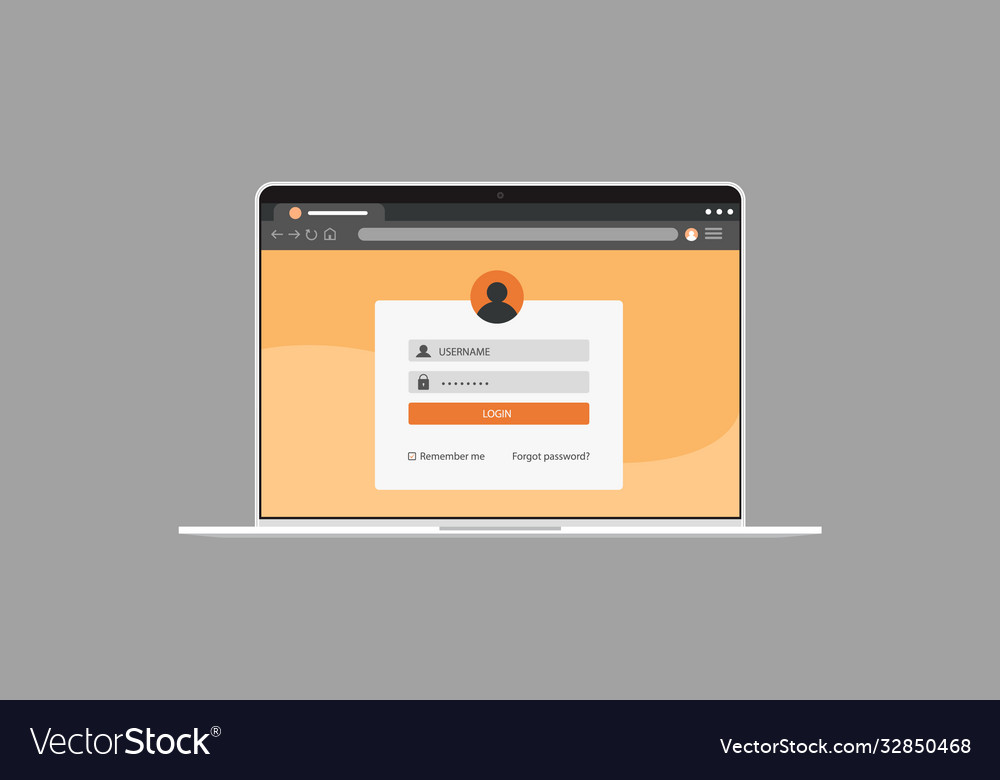 Login user interface sign in web element template Vector Image