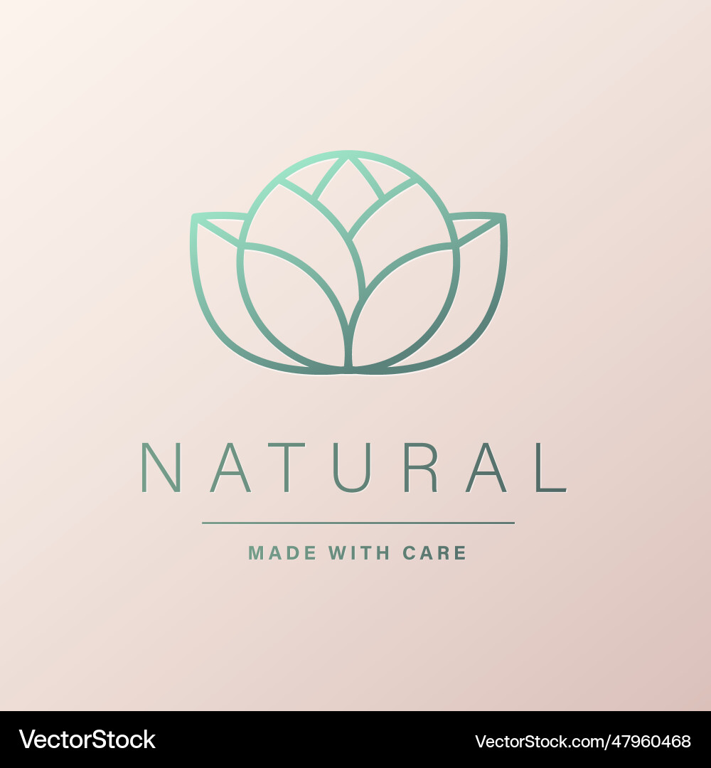 Natural and organic logo in modern design Vector Image